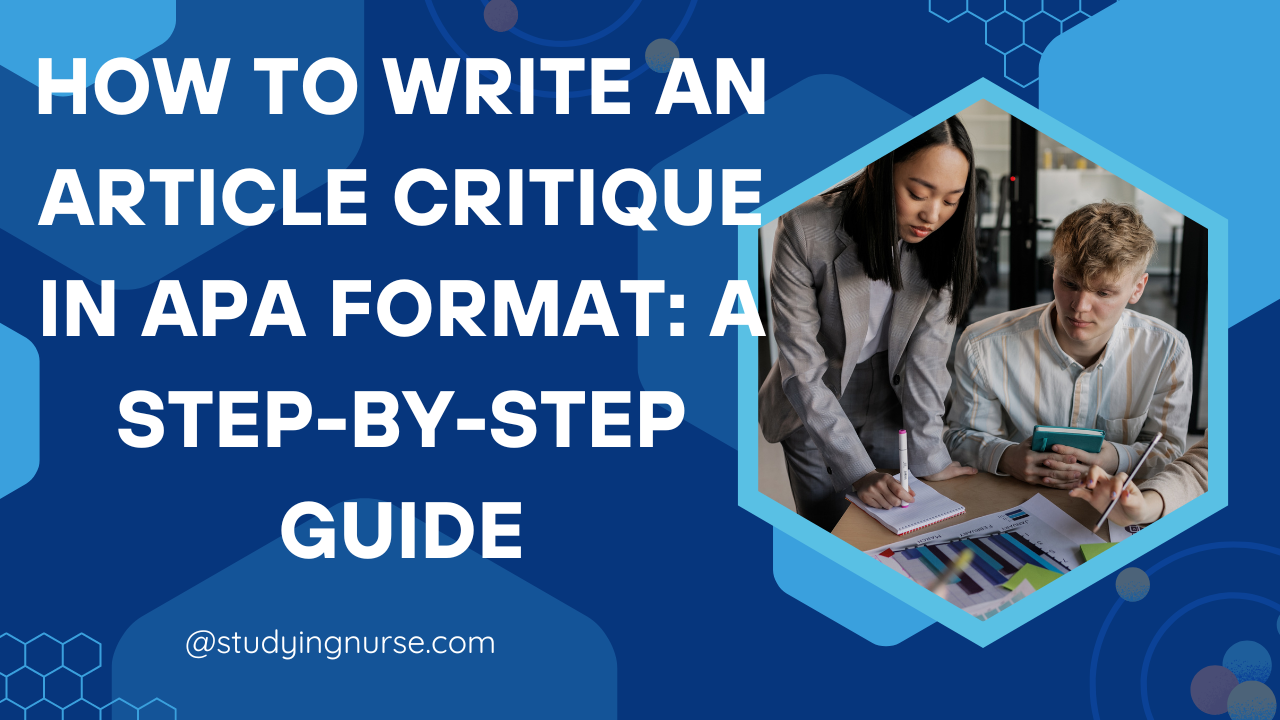 How to Write an Article Critique in APA Format