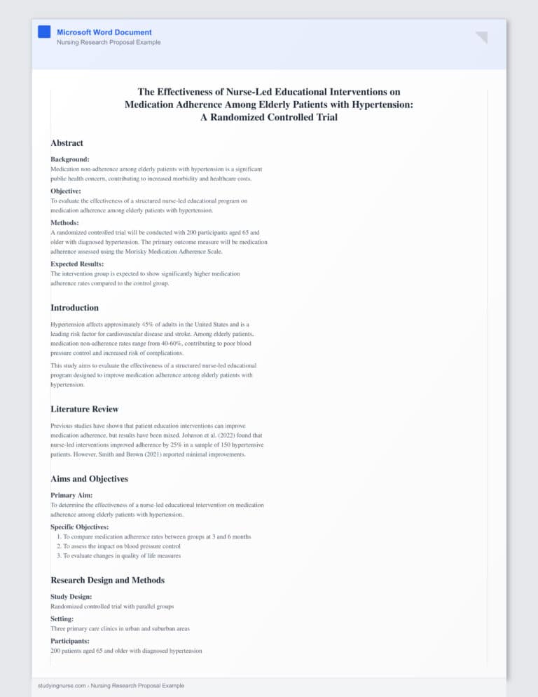 Nursing Research Proposal: A Guide to Writing a Good Nursing Research ...
