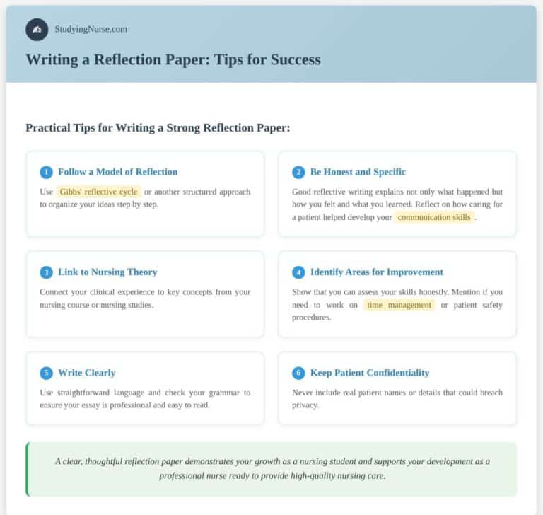 Nurse Reflection Examples: Student Nurse Placement Reflection
