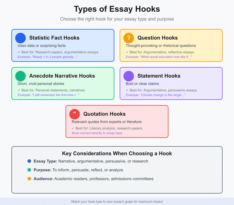 Sample Essay Hooks: How to Write a Strong Essay Hook With Hook Examples ...